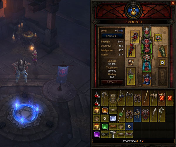 Sistemul de inventar Diablo 3
