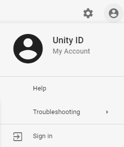 Conectați-vă la Unity Hub